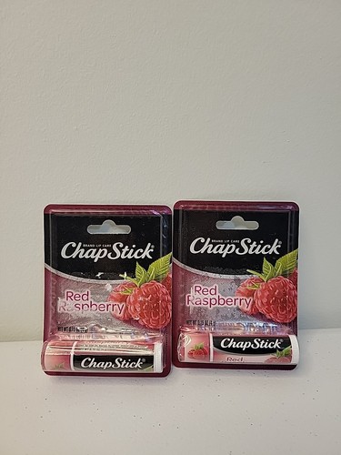 Chapstick Lip Balm, Red Raspberry, Lot of 2 Tubes, 0.15 ounce, Carded ...