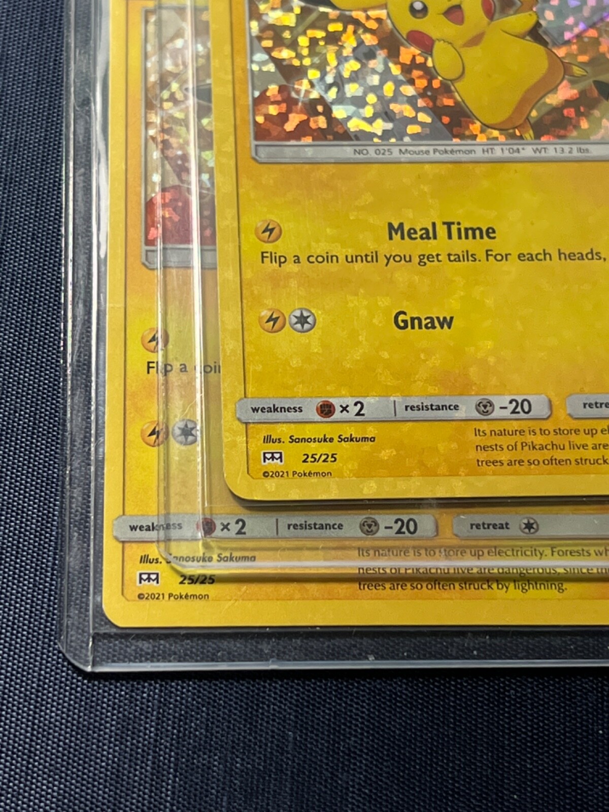 2 RARE ERROR Pikachu 25th Anniversary McDonald's 2021 HOLO 25/25 ...