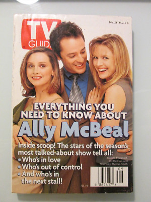 TV Guide FEB 28, 1998 ALLY MCBEAL, Jerry Springer, Clinton Controversy ...