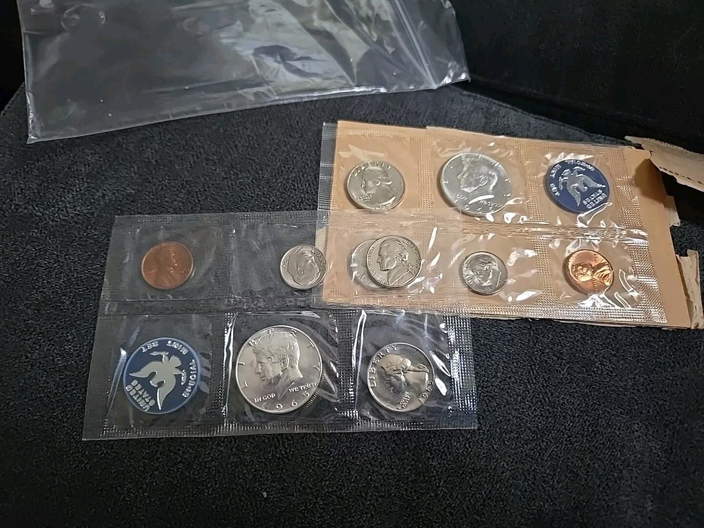 1965 US Mint SMS Set OPENED Uncirculated 5 Coin Set OGP (envelope torn ...