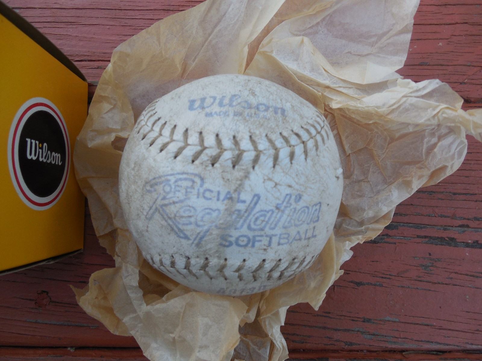 Vintage Wilson 12" Inch Softball with box A9130 Ball Kapok Center | eBay