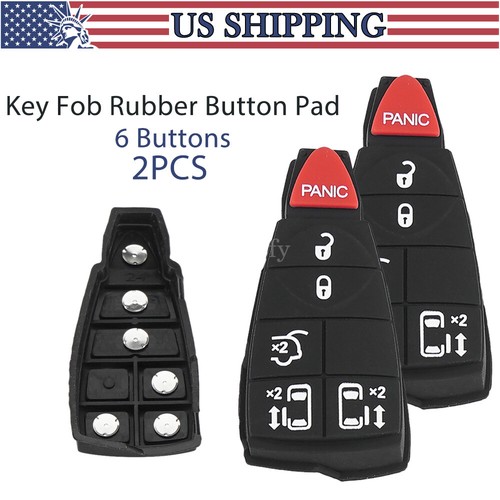 2 Replacement Key fob Rubber Button Pad for 2009 2010 - 2012 Volkswagen ...
