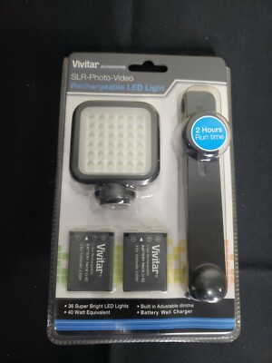 Vivitar SLR-Photo-Video Rechargeable LED Light VIV-VL-400 *Sealed* NIB ...