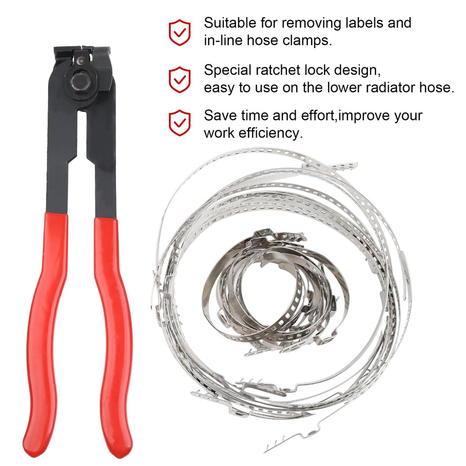 Universal Adjustable Axle CV Boot Joint Crimp Clamps W/ Clamp Tool ...