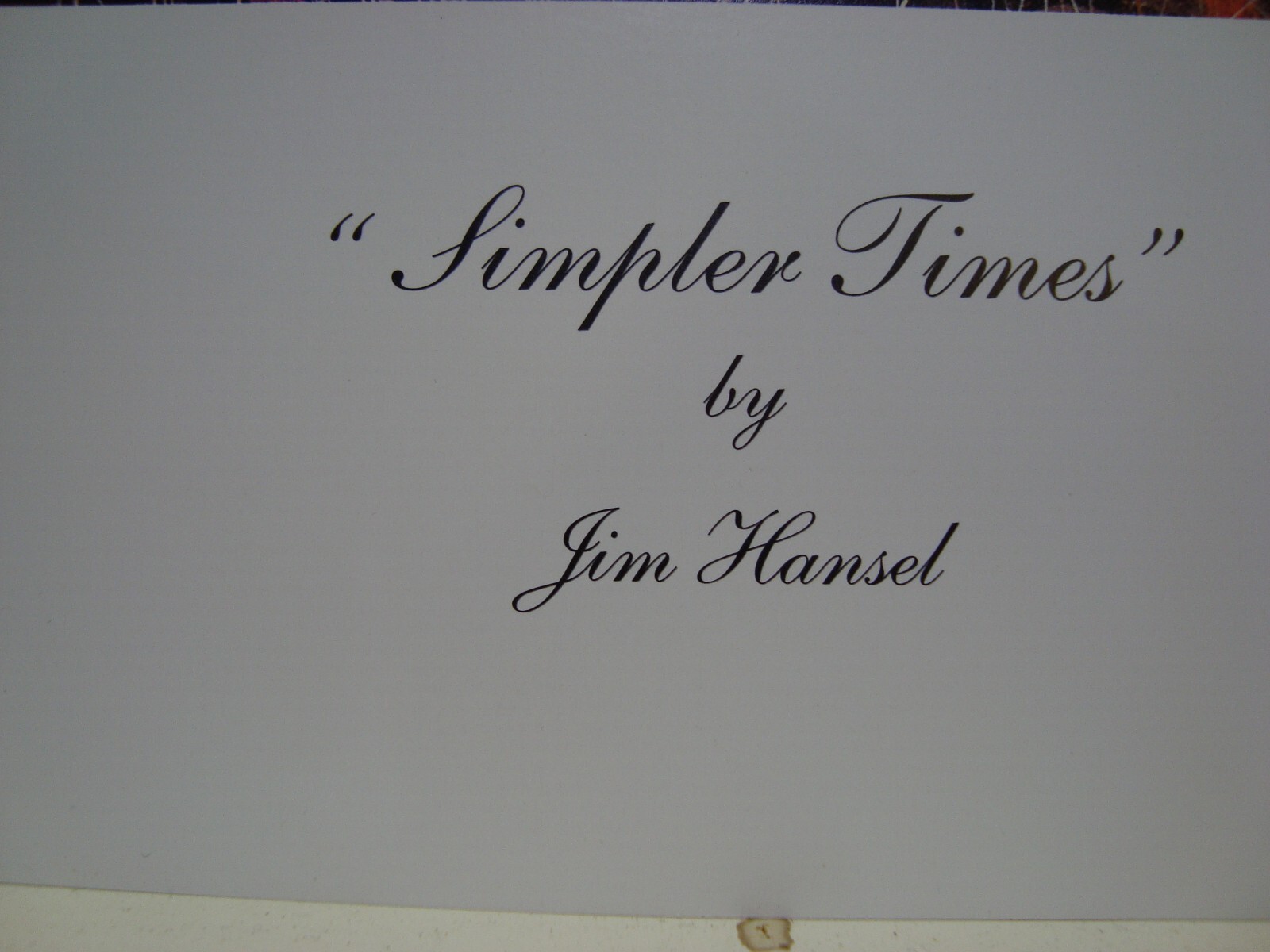 Jim Hansel "Simpler Times" Log Cabin Lake unframed print. S/N print | eBay