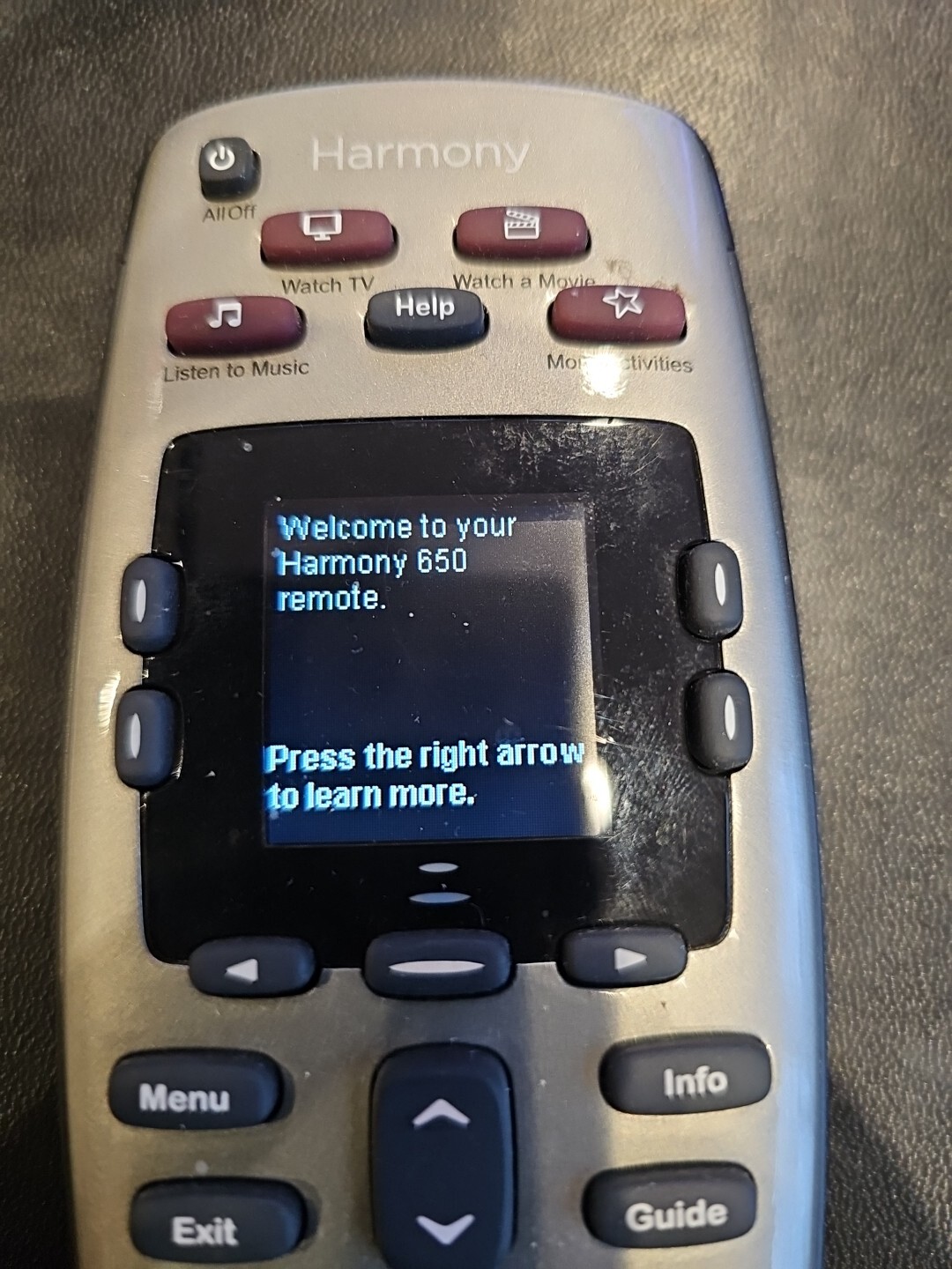 Logitech Harmony 650 Universal Advanced Remote Control 97855072320 ...