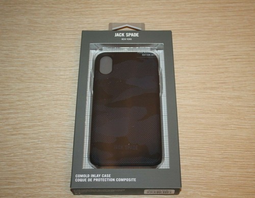 JACK SPADE Co Mold Inlay Case for iPhone X Shadow Camo Blue Leather ...