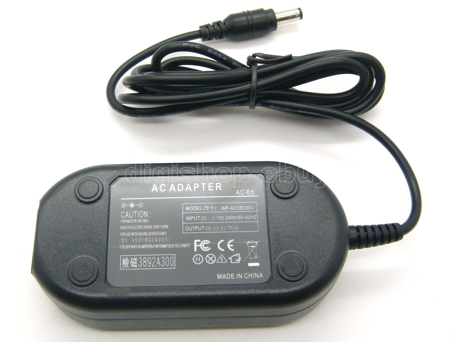 8.0V 3A AC Power Supply Adapter For CANON ACK-E6 EOS 6D EOS 60D EOS 70D ...