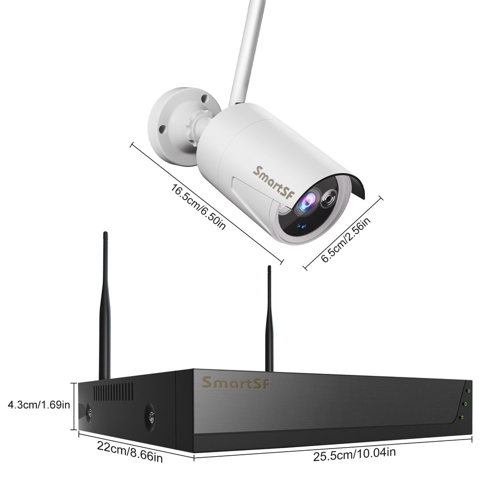 8pcs 3MP Security Camera System+3TB HDD - High-definition Wireless ...