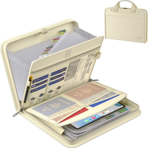 Accordion File Organizer,Fireproof Expanding File Folder with Multi ...