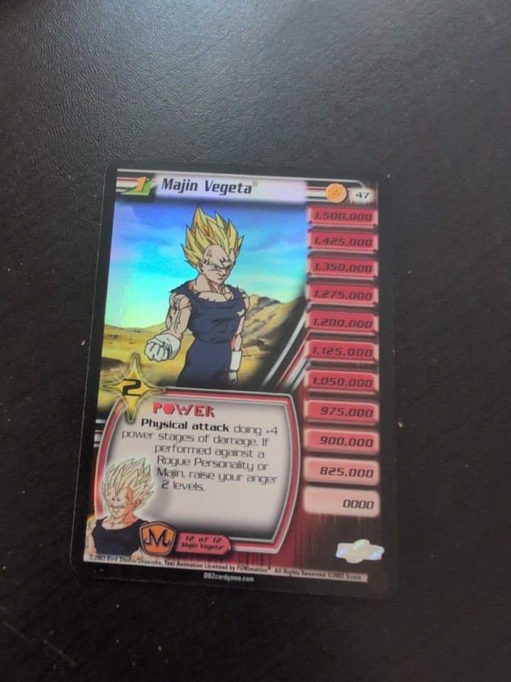 Majin Vegeta HOLO FOIL Rare 47 LV1 DBZ TCG 2003 DRAGON BALL Z SCORE CCG | eBay