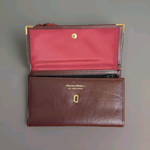 Princess Gardner Full Grain Leather Cowhide Oxblood Clutch Wallet ...