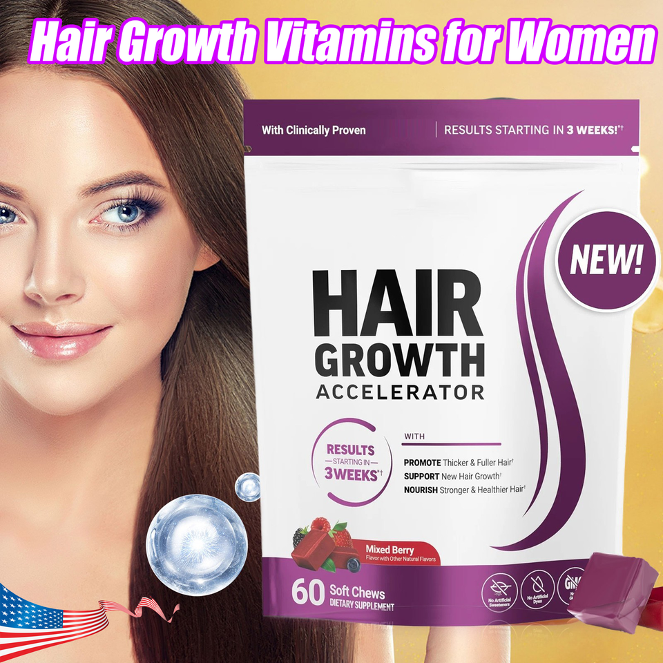 2026 NEW Hair Growth Accelerator Soft Chews, Hair Growth Vitamins for ...