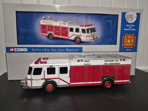 Corgi Classics 52206 E-ONE Rescue Baltimore Fire Dept. 1:50 Diecast NIB ...