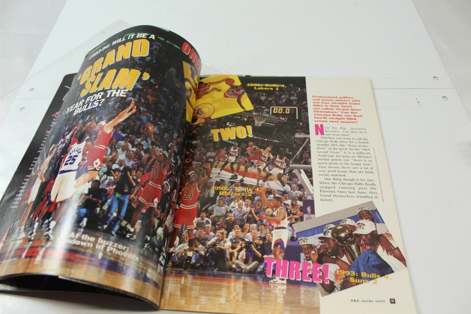 Vintage NBA Inside Stuff Magazine Jordan Cover Includes Uncut 9 Card ...