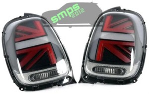 Mini BLACK & RED LED Union Jack Rear tail Lights F56 Cooper S, JCW 2014 ...