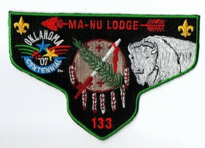Boy Scout OA 133 Ma-Nu Lodge 2007 Oklahoma Centennial Brotherhood Flap ...