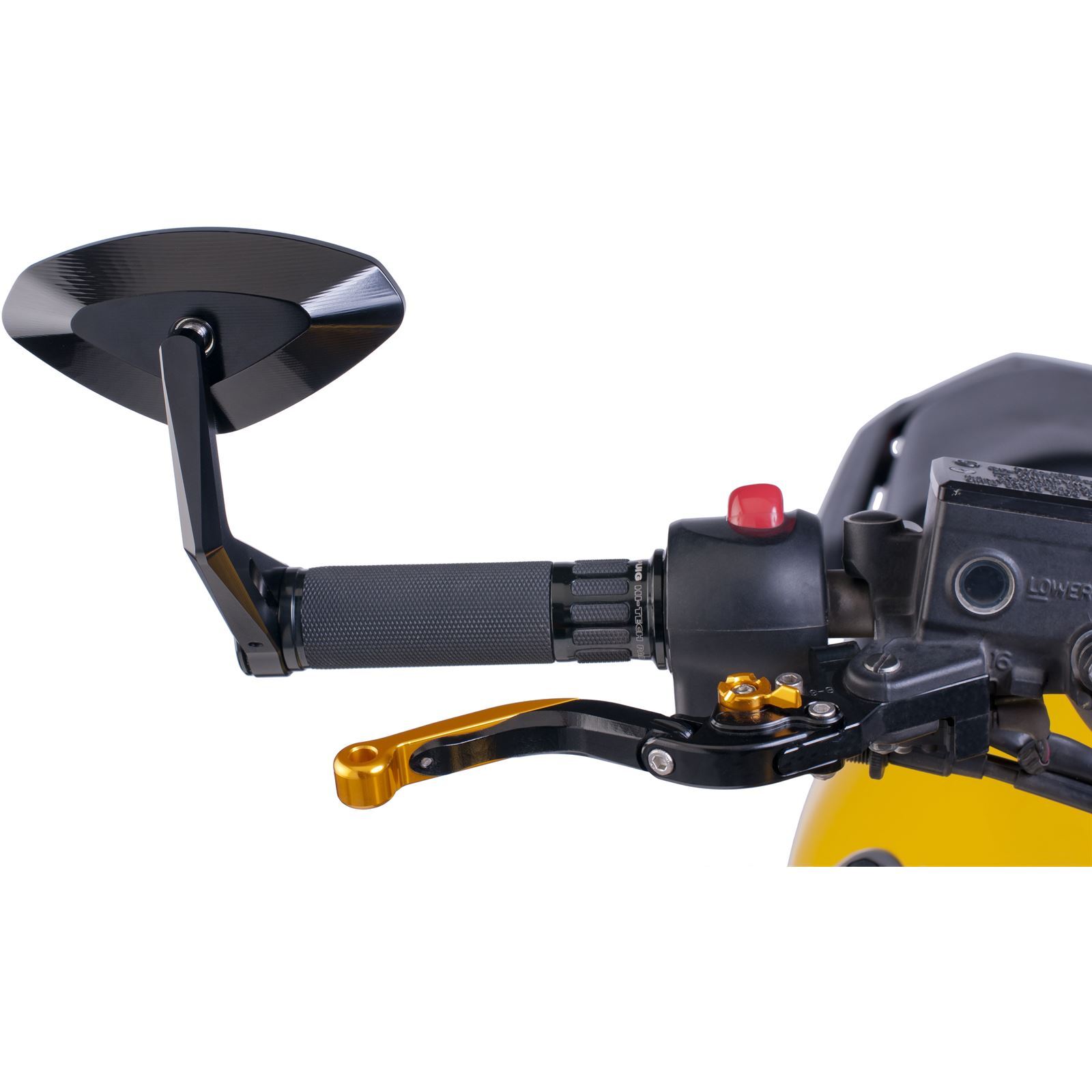 Puig Mirror Hi-Tech Bar-End Left/Right - Black 6994N | eBay