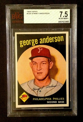 1959 Topps Sparky Anderson Hall of Fame Rookie MGR (RC) - BVG 7.5 NM+ ...