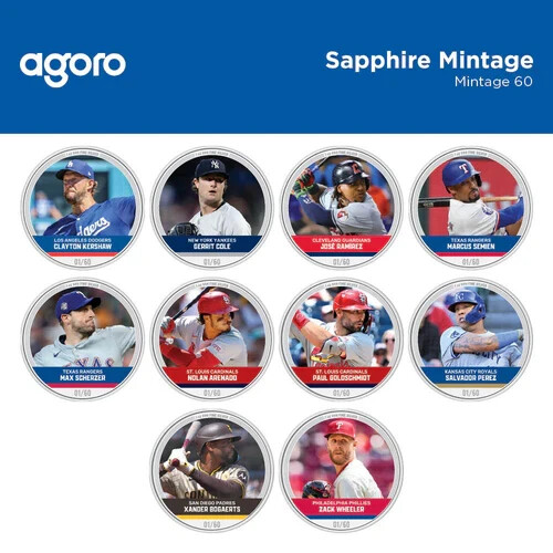 2024 Agoro Major League Baseball (MLB) Trading Coins: 2 x 1 oz Silver ...