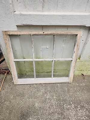 Six (6)Pane Antique Window Sash 24 1/4 X 28 Inches Overall | eBay