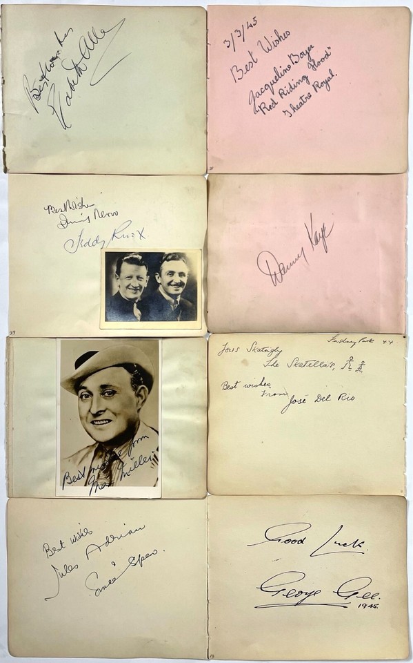 Autograph Collection British Music Hall Actors Entertainers ALBUM PAGES ...