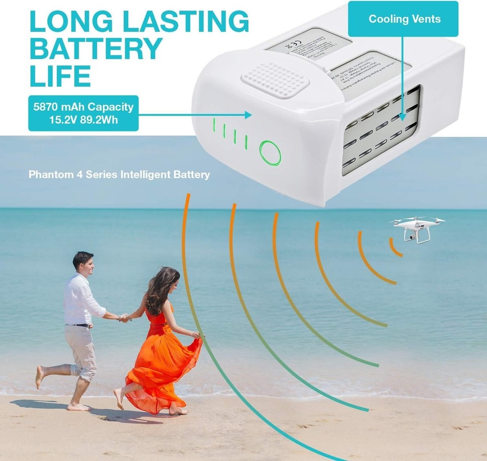 15.2V 5870mAh Intelligent Flight Battery for DJI Phantom 4 Series ...