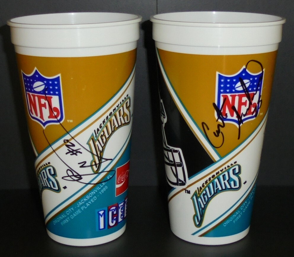 NFL Jacksonville Jaguars Football Team Players Signed 1997 Icee Drink ...