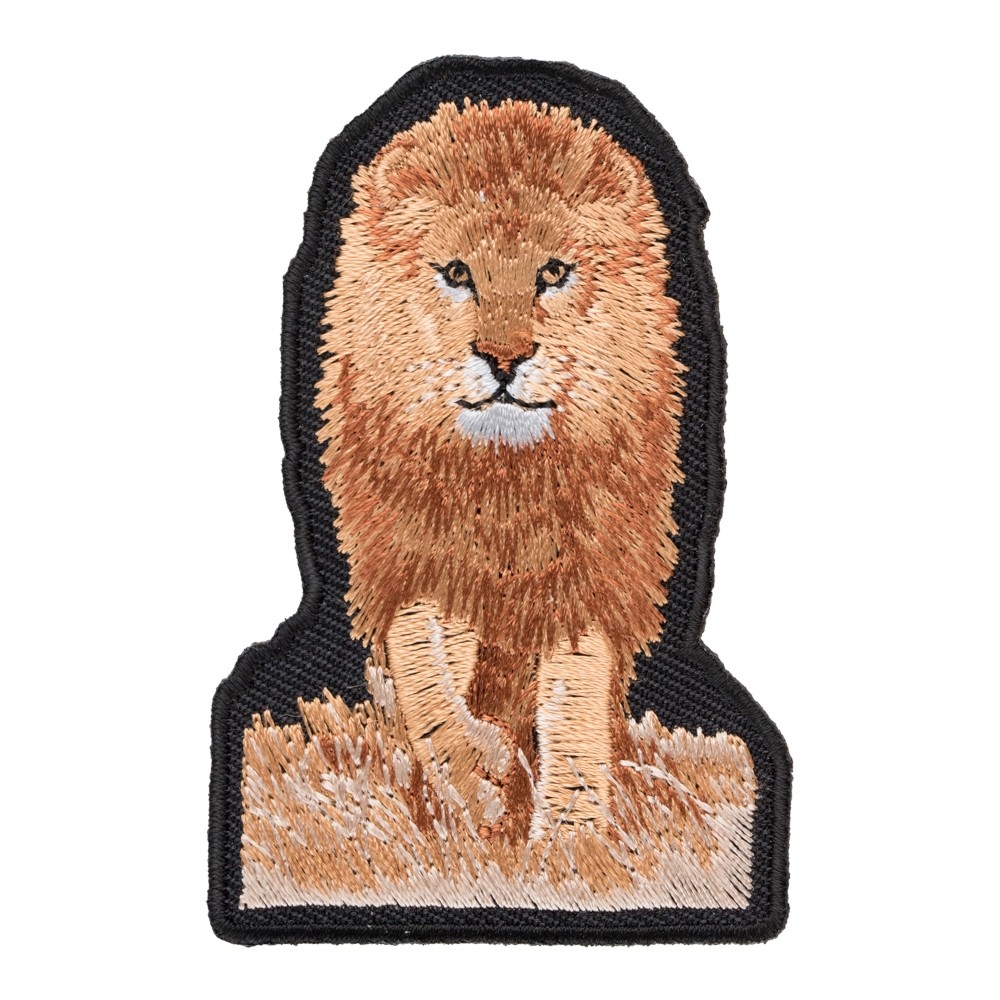 Lion Walking In The Grass Patch, Wildcat & Lion Patches | eBay