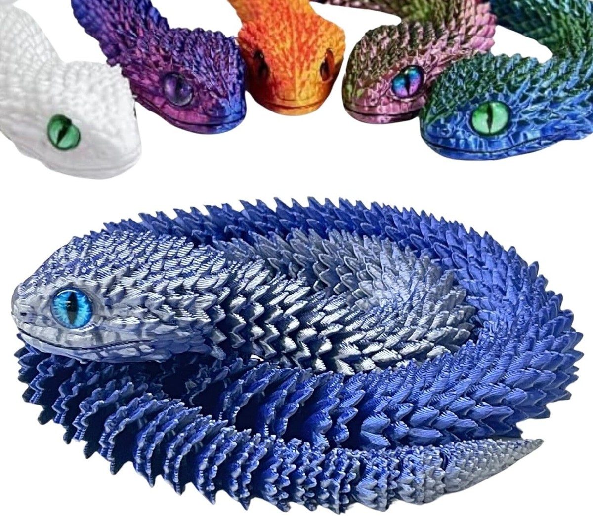Terra Snake Articulated Ball Python Snake Fidget Toy - 3D Printed ...