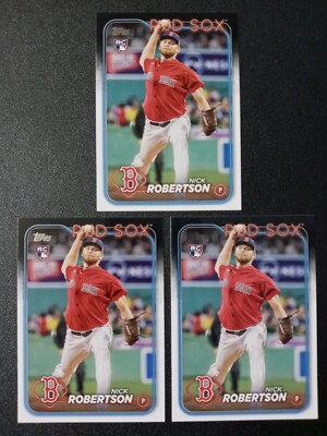 (3) 2024 Topps Nick Robertson RCs # 13 Boston Red Sox | eBay