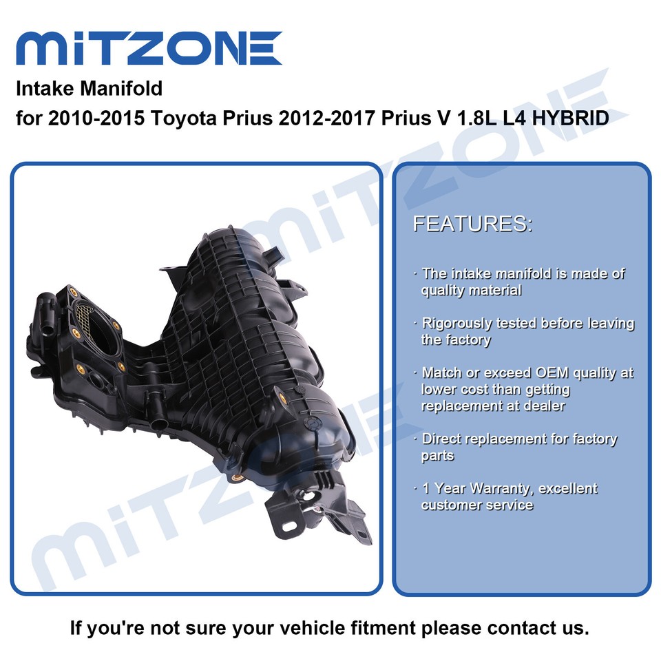 Intake Manifold for 2010-2015 Toyota Prius 2012-2017 Prius V 1.8L L4 ...