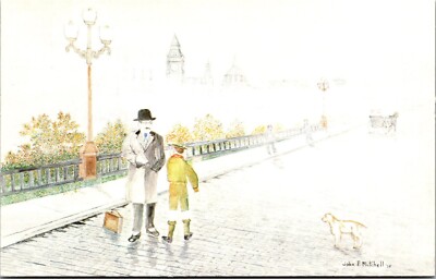 Art Postcard, WD Boyce Discovers Scouting, John F Mitchell, Chrome ...