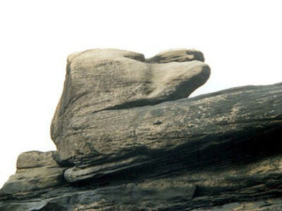 Photo 6x4 Cows Head Rock Cragg Vale/SE0023 A weathered rock looking ...