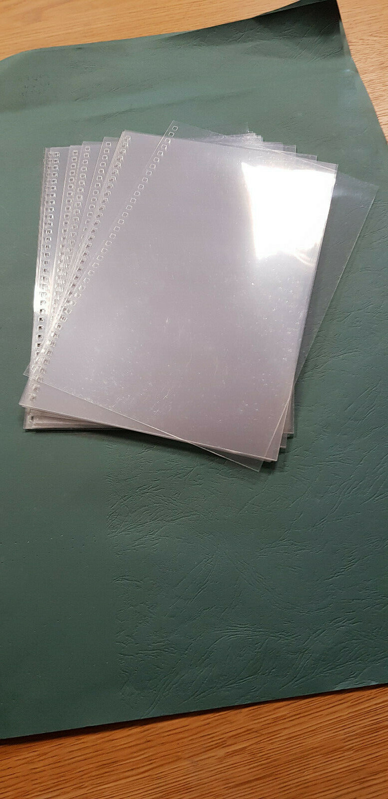 100 A4 240 Micron Clear pre punched 34 Holes PVC Binding Covers - Visor ...