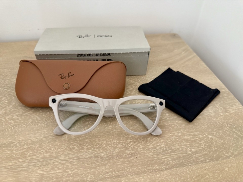 Ray-ban Meta Smart Glasses Skyler, Shiny Chalky Grey | eBay