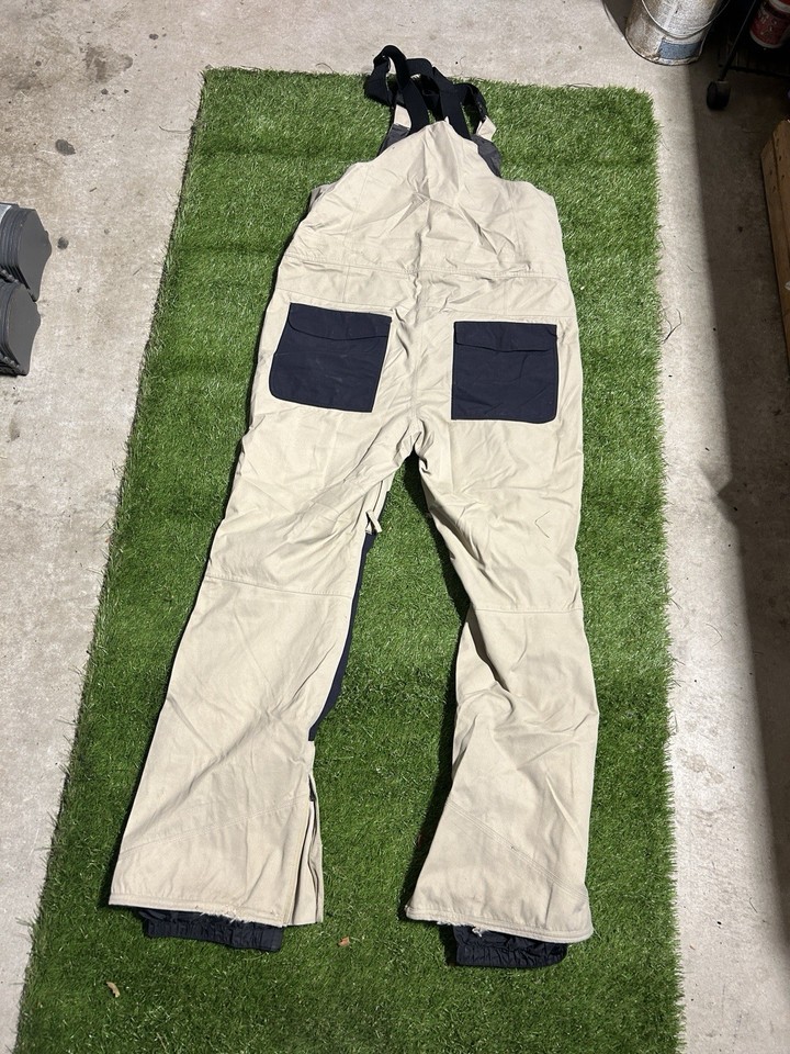 ThirtyTwo Men’s Snowboarding Powder Bib Pants Size Large Khaki Black ...