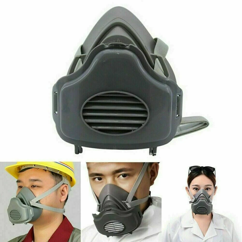 Half Face Dust Respirator Gas Mask with 10 Replaceable Filters for ...
