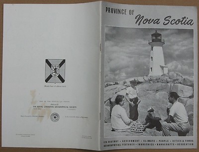 Vintage 1958 Canada Travel Booklet - Province of Nova Scotia | eBay