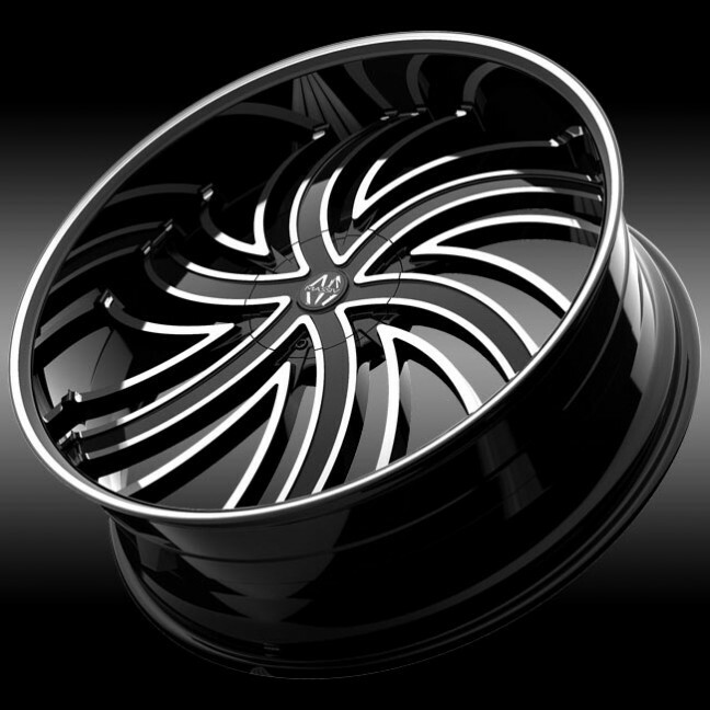 22" Inch Black Machine Massiv 924 Tsunami 5x114.3 5x120 +38 Wheels Rims ...
