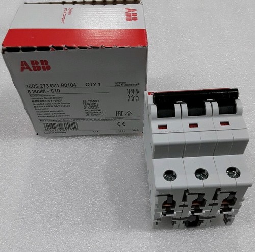 S203M-C10 ABB 3POLE 10A 480V CIRCUIT BREAKER DIN RAIL NEW | eBay