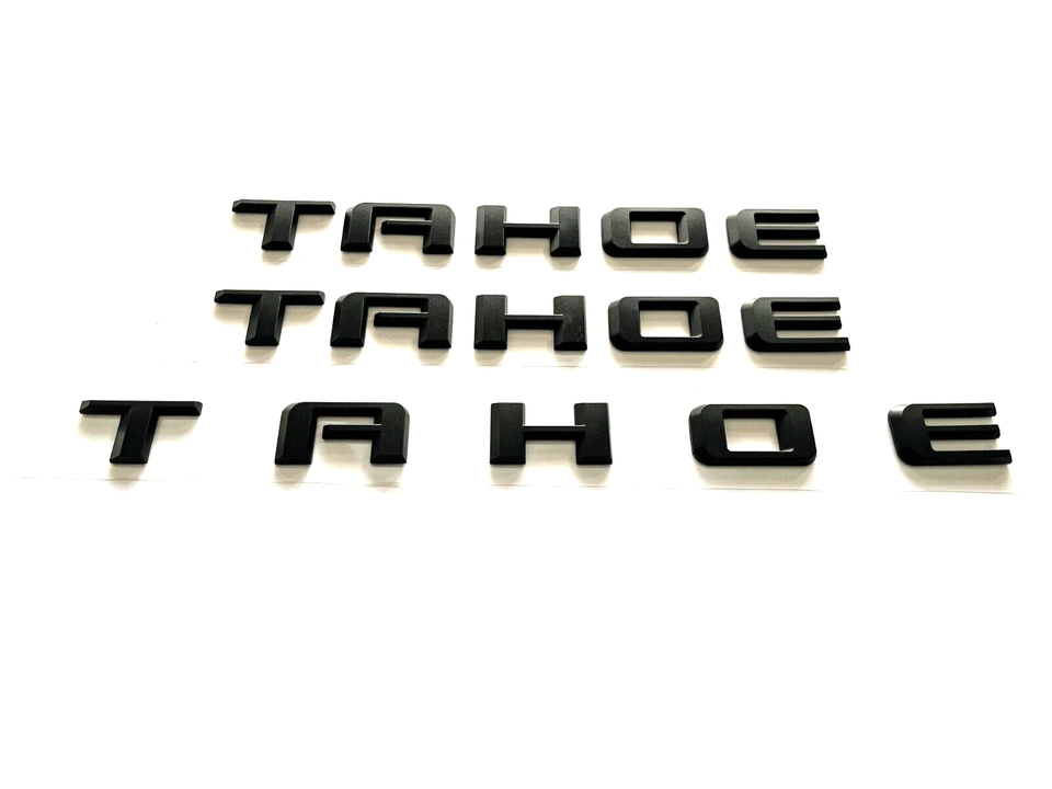 3PC Kit Matte Black Side Doors Tailgate Tahoe Emblem For 2021 ...