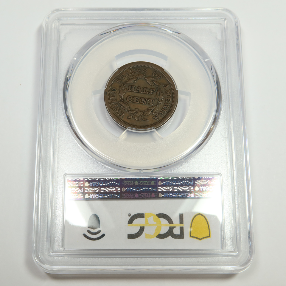 1849 PCGS VF35 - Braided Hair Half Cent 1/2c US Coin #52361A | eBay