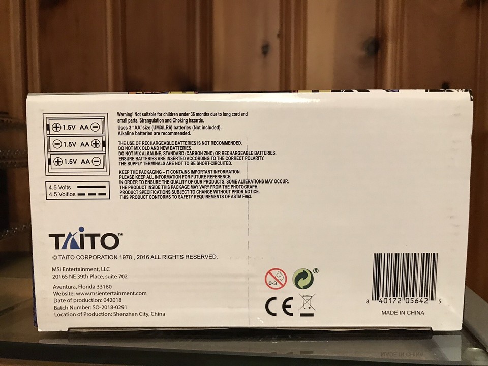 Space Invaders Plug n Play TV Arcade Video Game Controller - NEW ...