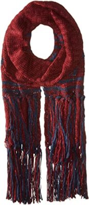 BCBGeneration Women's Mixed Border Fringe Muffler winter Scarf ...