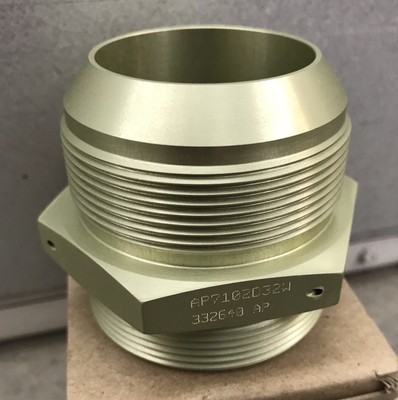 NEW AIRCRAFT ALUMINUM 2-1/2" UNION MALE FLARE TO FLARELESS COUPLING ...