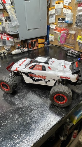 Custom Body Traxxas Rustler VXL/XL-5 1/10 2wd Truck White And Black New ...