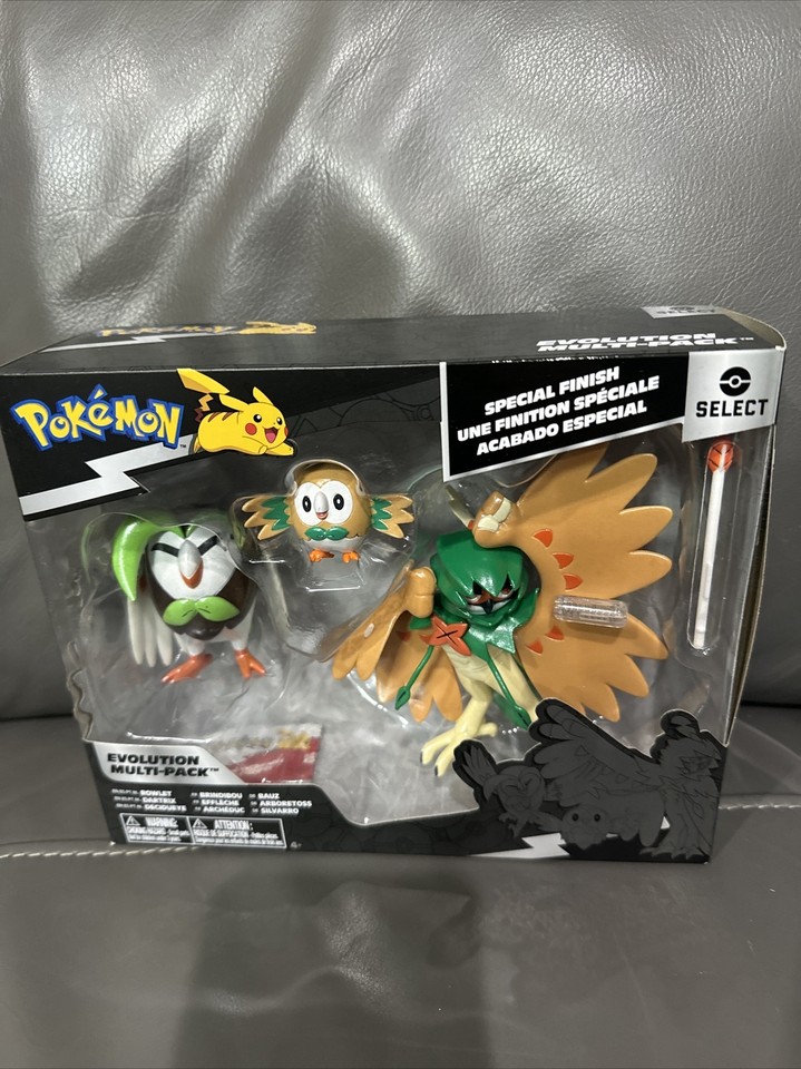 Pokemon Evolution Multi-Pack Rowlet Dartrix Decidueye Jazwares 3 ...