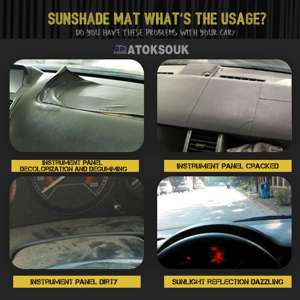 Custom Car Dashboard Cover Protect Anti-Glare Dash Mat for Toyota RAV4 ...