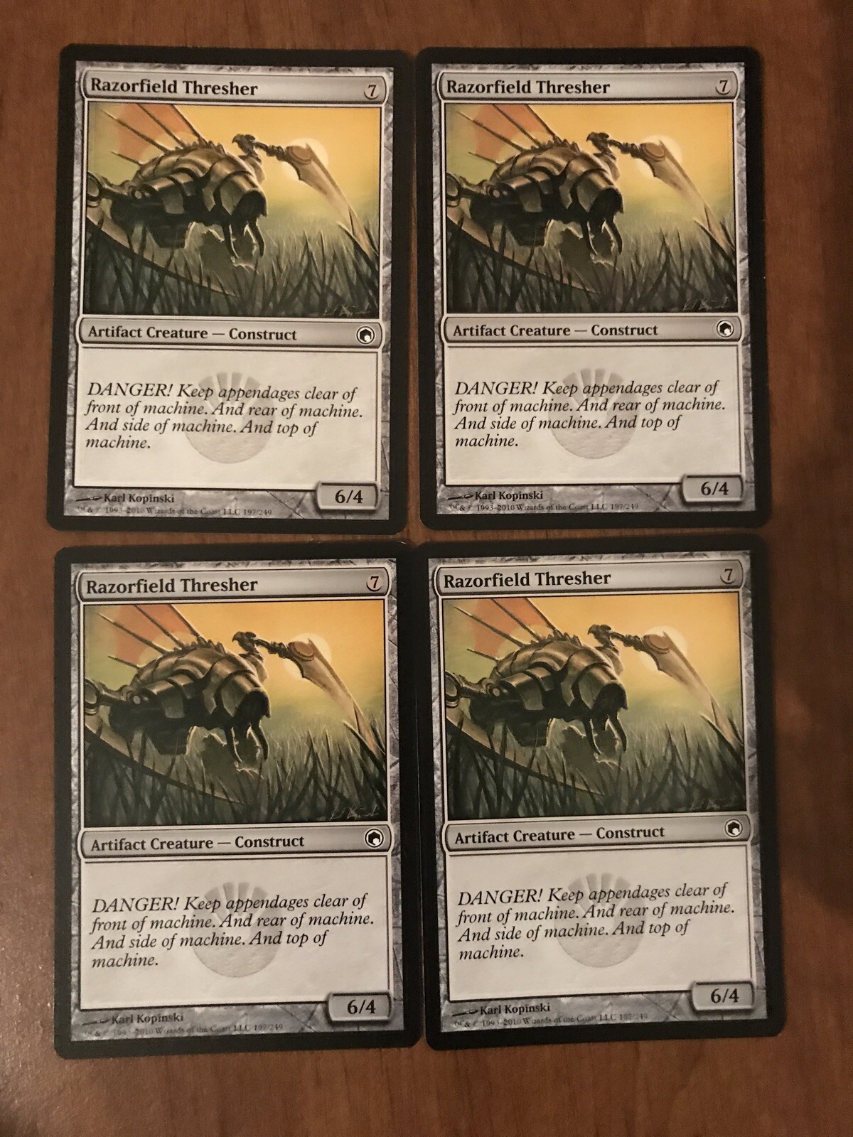 Razorfield Thresher X4 Scars Of Mirrodin Moderate Play MTG | eBay